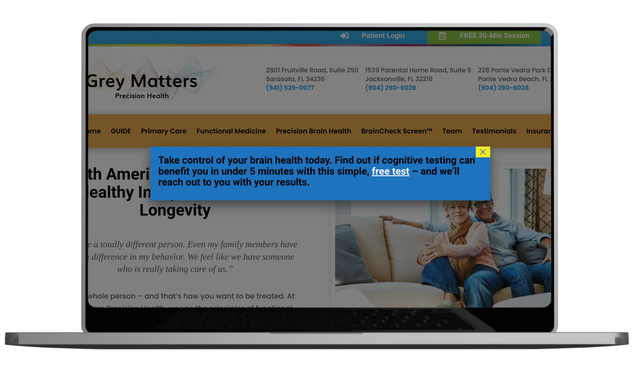 Website Integration of BrainCheck’s Cognitive Screen Drives Patient ...